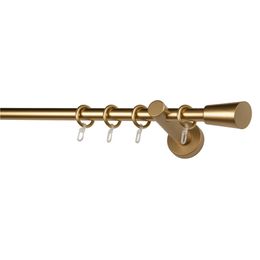Gardinenstange Garesa, L:440cm, gold, Wohnzimmer, Gardinenstangen, "CLASSICO MOLIS", Vorhanggarnitur, verl&auml;ngerbar, Wandmontage, Keil, mit Ringe und