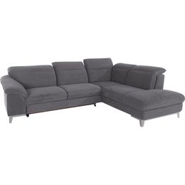 Ecksofa COTTA, B:293cm H:84cm T:232cm, grau, Chenille (90% Polyester; 10% Polyamid );Struktur (100% Polyester ), Wohnzimmer, Sofas, "Teresa L-Form",