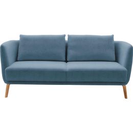 Sch&ouml;ner Wohnen Kollektion 2,5-Sitzer, B:190cm H:71cm T:91cm, blau, SCH&Ouml;NER WOHNEN-KOLLEKTION, 100% Polyester, Sofas, "Pearl - 5 Jahre Hersteller-Garantie, auch in Boucl&eacute;",