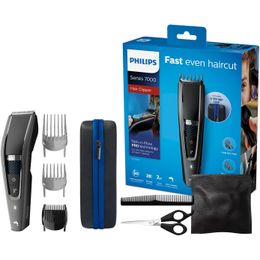 Philips Haarschneider "Series 7000 HC7650/15", grau, Haarschneider, inklusive Friseur-Set, Trim-n-Flow Pro