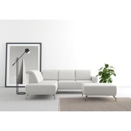 Sit & More Ecksofa SIT & MORE, B:249cm H:84cm T:205cm, grau, Wohnzimmer, Sofas, "Bailando L-Form", wahlweise mit Kopfteilverstellung und Vorziehsitz, motorisch
