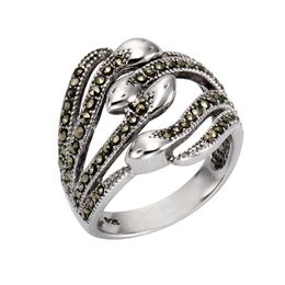 ZEEme Damen Fingerring "925/- Sterling Silber Markasit", 018 (57,0), Silber 925 (Sterlingsilber), wei&szlig;, Silber 925 (Sterlingsilber), Fingerringe