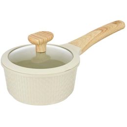 Kasserolle "Ran, Kochtopf antihaftbeschichtet und sp&uuml;lmaschinenfest", 1,3 l + &Oslash; 16cm + H&ouml;he 8cmbeige, RESTO KITCHENWARE, T&ouml;pfe, Geeignet f&uuml;r alle