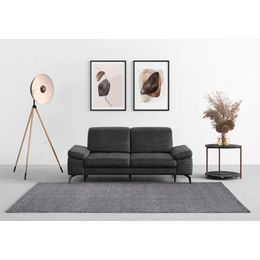 Sit & More 2,5-Sitzer SIT & MORE, B:211cm H:84cm T:123cm, grau, 100% Polyester, Sofas, "Cabana", Breite 211 cm, mit oder ohne Sitztiefen-, und Kopfteilfunktion
