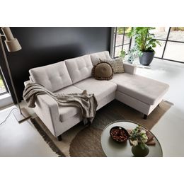 Ecksofa, B:189cm H:81cm T:150cm, grau, ATLANTIC HOME COLLECTION, Wohnzimmer, Sofas, "Tea L-Form", Ecksofa, frei im Raum stellbar und Recamiere