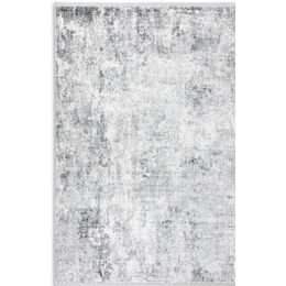 Teppich Astra, B:160cm H:6mm L:230cm, grau, Kunstfaser, Viskose, Wohnzimmer, Teppiche, "Positano 242", weiche Oberfl&auml;che mit Viskose Glanz, Wohnzimmer