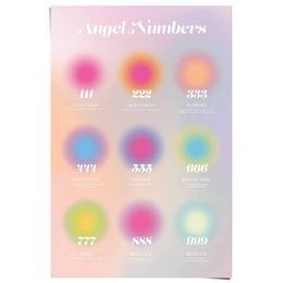 Poster Reinders, B:61cm H:91,5cm T:0,1cm, bunt, Papier, Schlafzimmer, Bilder, "Angel numbers"
