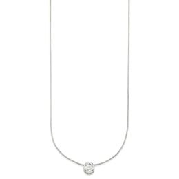 Bruno Banani Damen Kette mit Anh&auml;nger "Schmuck Geschenk Silber 925 Halsschmuck Halskette Schlangenkette Stein", Silber 925 (Sterlingsilber), L: 45,