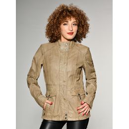 Mustang Damen Lederjacke "Jasmin", beige, Gr. XS, Obermaterial: 100% Schafsleder, Jacken