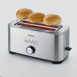 Severin Toaster "AT 2621", B:19cm H:19,5cm T:42cm, silber, Toaster
