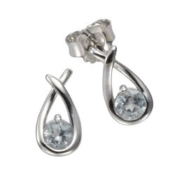 Vivance Damen Paar Ohrstecker "925/- Sterling Silber 2x Blautopas", one-size, Silber 925 (Sterlingsilber), wei&szlig;, Silber 925 (Sterlingsilber), Ohrringe