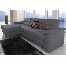 Sit & More Ecksofa SIT & MORE, B:251cm H:85cm T:165cm, grau, NaturLeder;Luxus-Microfaser (100% Polyester);Softlux-Kunstleder;Primabelle-Microfaser (100%
