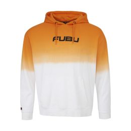 Kapuzensweatshirt Fubu "Fubu Herren FM213-003-1 Corporate Hooded Sweatshirt Gradient", Herren, Gr. L, orange, 100% Baumwolle, Sweatshirts