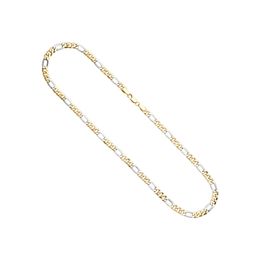 Jobo Damen Goldkette, Gelbgold 333 Wei&szlig;gold 333, L: 50, gold, Gelbgold 333, Wei&szlig;gold 333, Halsketten, Figarokette 333 Gold bicolor 50 cm