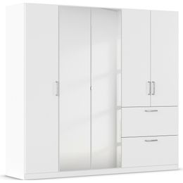 Dreht&uuml;renschrank Rauch, B:226cm H:210cm T:54cm, wei&szlig;, Holzwerkstoff, Schr&auml;nke, "Kleiderschrank Schrank Garderobe Schlafzimmerschrank PADUA", voll