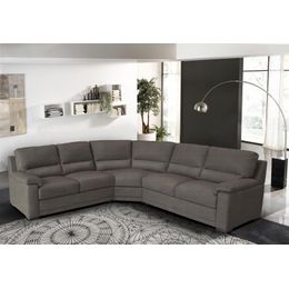 Ecksofa Egoitaliano, B:266cm H:90cm T:246cm, grau, Luxus-Micofaser CASHMERE in Lederoptik (100% Polyester) ist ein neues technisches Gewebe mit einem