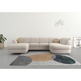 Sit & More Wohnlandschaft SIT & MORE, B:304cm H:78cm T:192cm, grau, Webstoff (100% Polyester);Struktur weich (90% Polyester, 10% Polyamid);Luxus-Microfaser