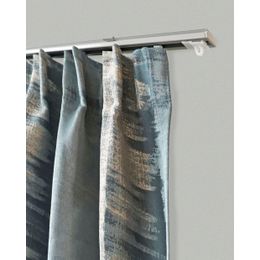 Gardinenschiene Garesa, L:440cm, grau, Gardinenstangen, "200", schlichte Aluminium-Innenlaufgarnitur, verl&auml;ngerbar, Deckenmontage