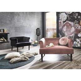 1,5-Sitzer, B:119cm H:72cm T:70cm, rosa, ATLANTIC HOME COLLECTION, 100% Polyester, Sofas, "Charlie", XXL-Sessel mit Samtveloursbezug, mit