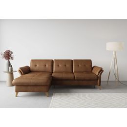 Sit & More Ecksofa SIT & MORE, B:268cm H:90cm T:176cm, braun, Wohnzimmer, Sofas, "G&ouml;teborg", Sitztiefenverstellung und Federkern, wahlweise mit Bettfunktion