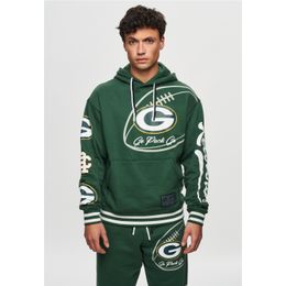 Recovered Herren Kapuzensweatshirt "NFL Packers Go Pack Go", gr&uuml;n, Gr. XL, bedruckt, 100% Baumwolle, Sweatshirts, im zeitlosen Design