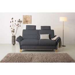 3-Sitzer Home Affaire, B:186cm H:90cm T:89cm, grau, 100% Polyester, Sofas, "Westerland", Federkern-Polsterung. wahlweise mit Armlehnfunktion