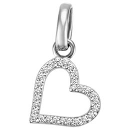 Firetti Damen Kettenanh&auml;nger "Schmuck Geschenk Silber 925 Halsschmuck Anh&auml;nger Herz "LIEBE"", Silber 925 (Sterlingsilber), 0,8 g, silber, Silber 925