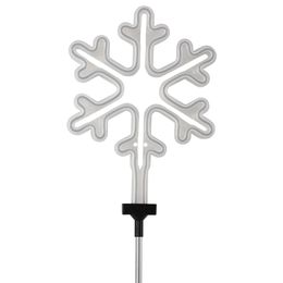 LED Gartenleuchte Bonetti, H:70cm, schwarz-wei&szlig;, Leuchten, "Schneeflocke", LED Neon Stab f&uuml;r den Garten