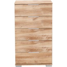 Schubkastenkommode wimex, B:49cm H:102cm T:41cm, braun, Sideboards, "Easy", mit 5 Schubladen