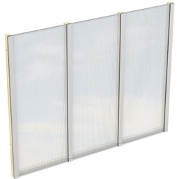 Skan Holz Carport-Seitenwand SKANHOLZ, B:243cm H:200cm, beige, Holzwerkstoff, Gartenhaus-Seitenw&auml;nde, m. Polycarbonat, freistehend