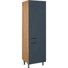 Hochschrank Nobilia, B:60cm H:216,6cm T:58,3cm, blau, K&uuml;che, Schr&auml;nke, ""Easytouch", Ausrichtung w&auml;hlbar, mit zwei T&uuml;ren, vormontiert", Breite/H&ouml;he: