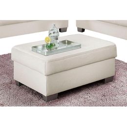 Hocker DOMO collection, B:85cm H:40cm T:61cm, beige, PRIMABELLE-Microfaser aus 100% Polyester, ;SOFTLUX-Kunstleder;Strukturstoff aus 90% Polyester,