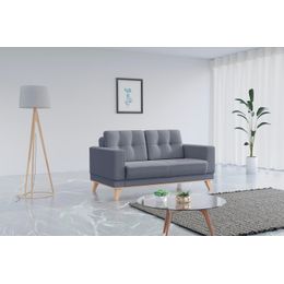 Sit & More 2-Sitzer SIT & MORE, B:165cm H:90cm T:97cm, blau, 100% PES, Sofas, "Lavida"