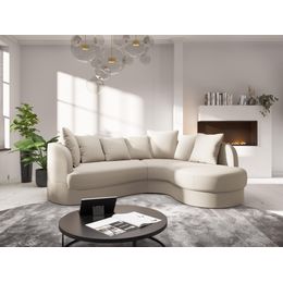 Sit & More Ecksofa SIT & MORE, B:245cm H:76cm T:227cm, beige, 95% Polyester, 5% Polyamid, Wohnzimmer, Sofas, "Samba L-Form", moderne organische Form, inkl. 7