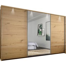 Schwebet&uuml;renschrank Rauch, B:368cm H:233cm T:64cm, braun, Holzwerkstoff, Schr&auml;nke, "Kleiderschrank Schrank Garderobe CORTONA mit Passepartout", und