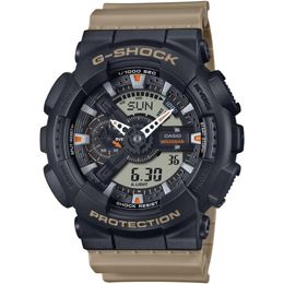 Casio G-SHOCK Herren Chronograph, braun, Armbanduhren, Quarzuhr, Armbanduhr, Herrenuhr, digital,Resinband,20 bar Wasserdichte