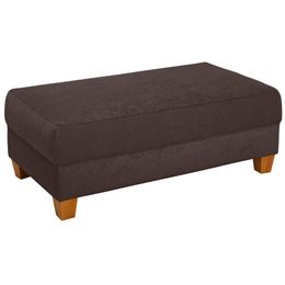Hocker Home Affaire, B:128cm H:46cm T:71cm, braun, Luxus-Microfaser Vintageoptik(100% Polyester);Struktur fein ( 100% Polyester);Luxus-Microfaser