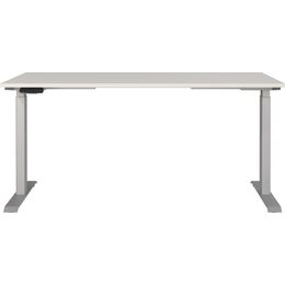 Schreibtisch Germania, B:160cm H:120cm T:80cm, silber, B&uuml;ro, Tische, "GW-Agenda elektrisch h&ouml;henverstellbar (72-120 cm)", mit Memory-Funktion &