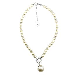 Damen Kette mit Anh&auml;nger "Perla", beige, Basic, Collezione Alessandro, PTFE-Kunststoff, Halsketten, aus hochwertigen Kunststoffperlen