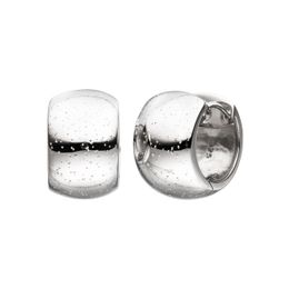 Jobo Damen Paar Creolen, 17,3mm, Silber 925 (Sterlingsilber), silber, Silber 925 (Sterlingsilber), Ohrringe, breit rund 925 Silber