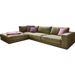 Ecksofa 3C CANDY, B:325cm H:86cm T:222cm, gr&uuml;n, Korpus/Basismaterial: 100% Polyester. Sitzfl&auml;che: 100% Polyester, Wohnzimmer, Sofas, "Enisa II