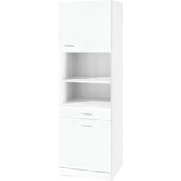 Mehrzweckschrank KOCHSTATION, B:60cm H:200cm T:50cm, wei&szlig;, Holzwerkstoff, K&uuml;che, Schr&auml;nke, "KS-Elster", Breite 60 cm