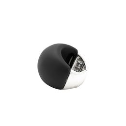 Damen Fingerring "BlackSphere", Acryl, schwarz, Collezione Alessandro, Acryl, Fingerringe