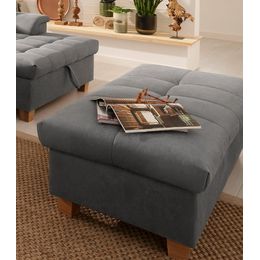 Hocker Home Affaire, B:131cm H:42cm T:61cm, grau, Luxus-Microfaser (100% Polyester);Microfaser PRIMABELLE (100% Polyester);Struktur fein (100%