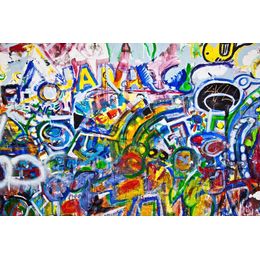 papermoon Fototapete "Graffiti", B/L: 5m x 2,8m, Bahnen: 10 Stk., bunt, Schlafzimmer, Tapeten