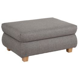 Hocker Home Affaire, B:93cm H:40cm T:69cm, silber, Struktur fein (100% Polyester);100%Polyester/ 85%Polyester+15% Polyacryl Melrose/Struktur,