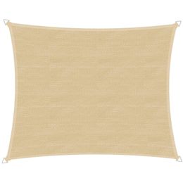 Sonnensegel Windhager, B:400cm T:500cm, beige, Polyethylen, Terasse, Sonnensegel, "Capri Rechteck", 4x5m, champagner