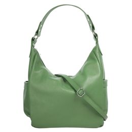 Samantha Look Damen Shopper, gr&uuml;n, Leder, unifarben, Taschen, echt Leder, Made in Italy