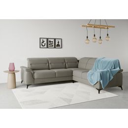 Sit & More Ecksofa SIT & MORE, B:251cm H:85cm T:231cm, braun, 100% Polyester, Wohnzimmer, Sofas, "Sinatra L-Form", optinal mit Kopfteilverstellung und