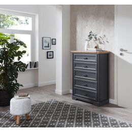 Kommode Innostyle, B:93cm H:121cm T:41cm, grau, FSC-zertifizierter Holzwerkstoff, Holzwerkstoff, Schlafzimmer, Sideboards, "Jasmin", mit 5 Schubk&auml;sten